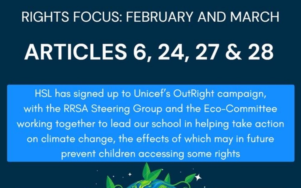 The High School Leckhampton - RRSA article of the month