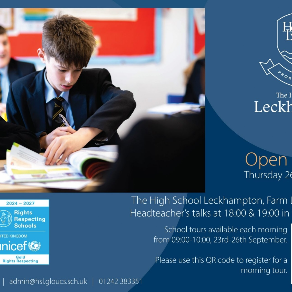 The High School Leckhampton - Open Evening and Open Morning Tours 2024