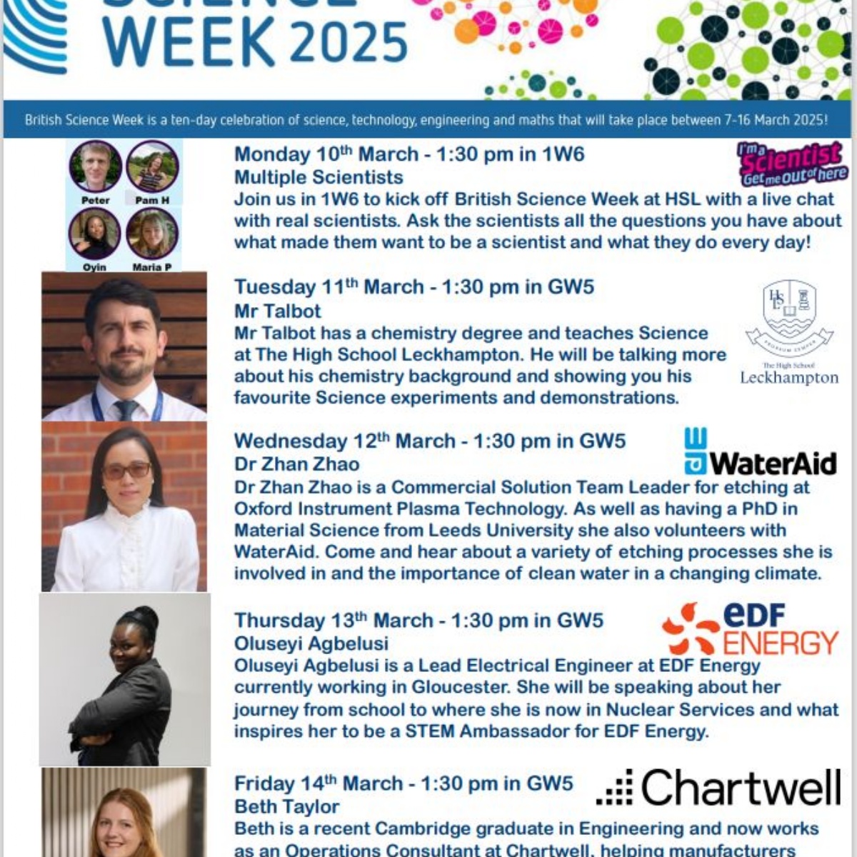 The High School Leckhampton - British Science Week 2025